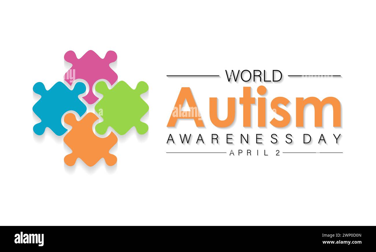 National Autism Awareness Month Observed every year of April, Vector ...
