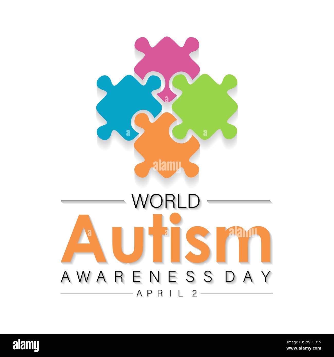 National Autism Awareness Month Observed every year of April, Vector ...