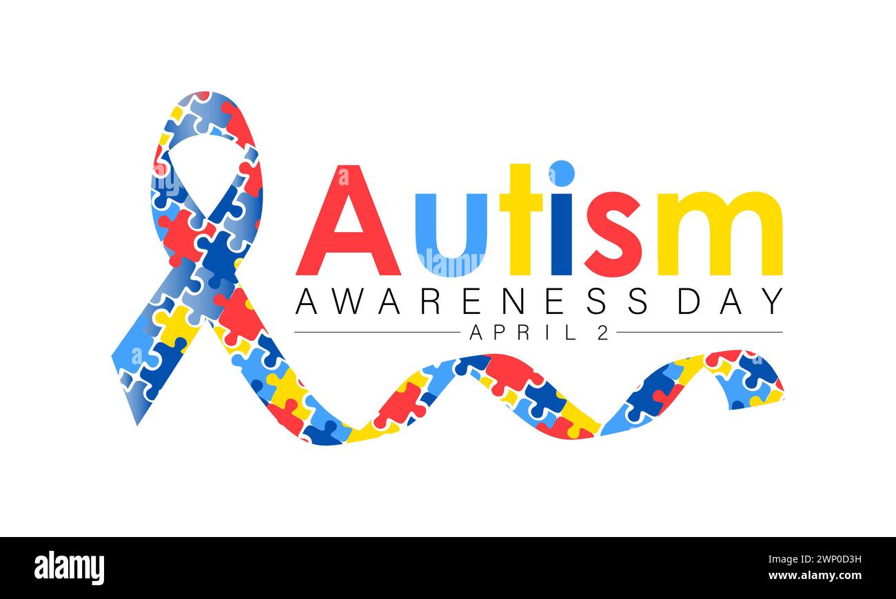 National Autism Awareness Month Observed every year of April, Vector ...