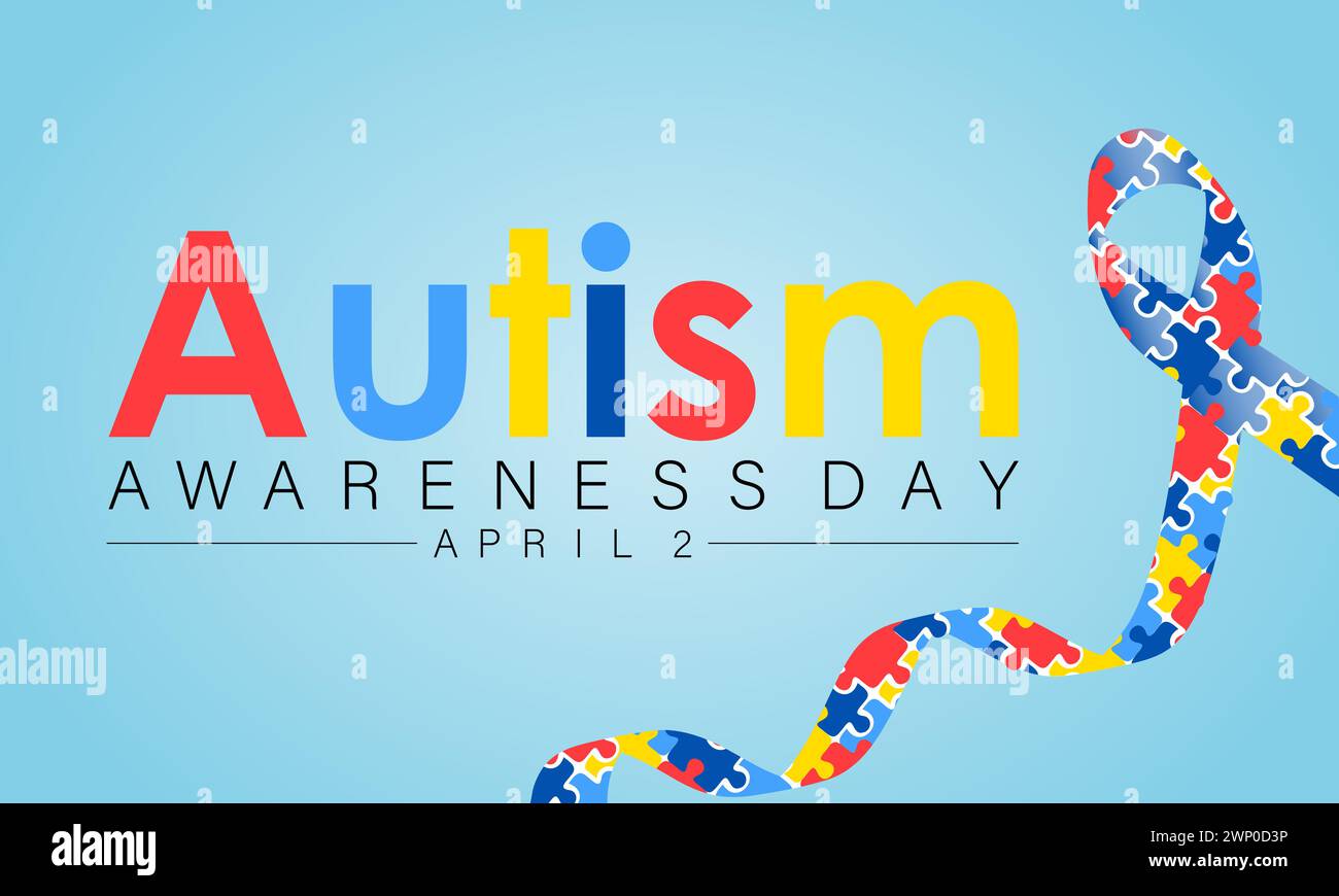 National Autism Awareness Month Observed every year of April, Vector ...