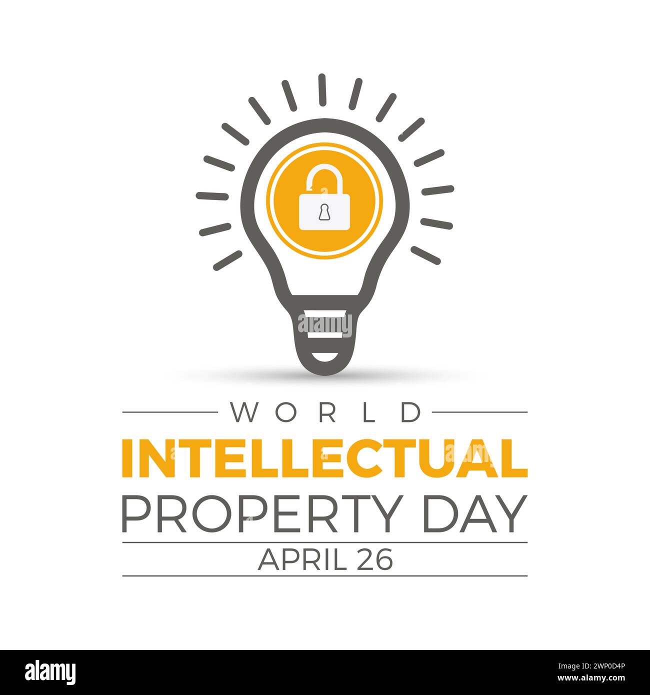 World Intellectual Property Day Observed every year of April 26, Vector banner, flyer, poster ...