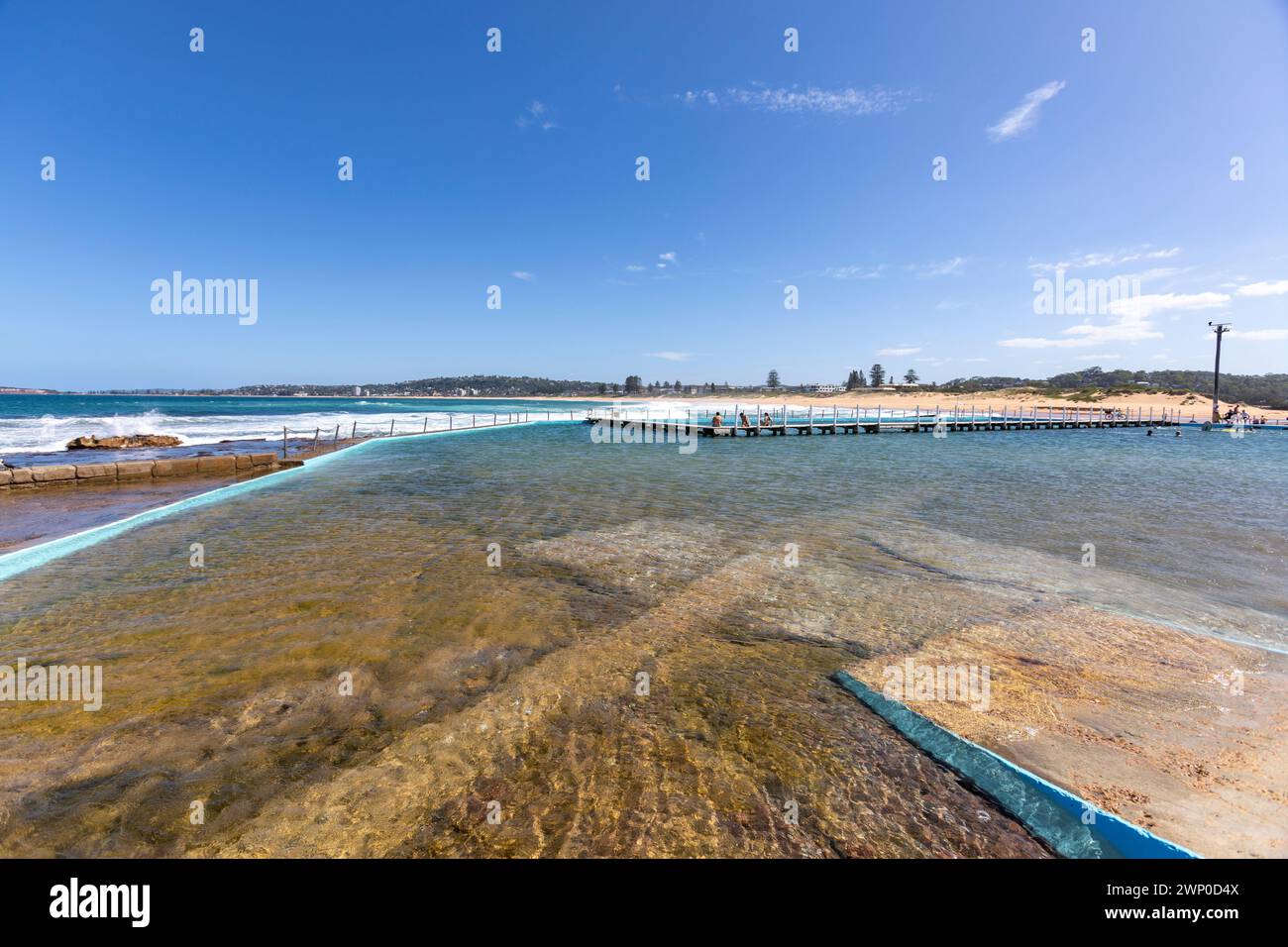 Narrabeen beach ocean rockpool popular for swimmers and bathers, Sydney ...