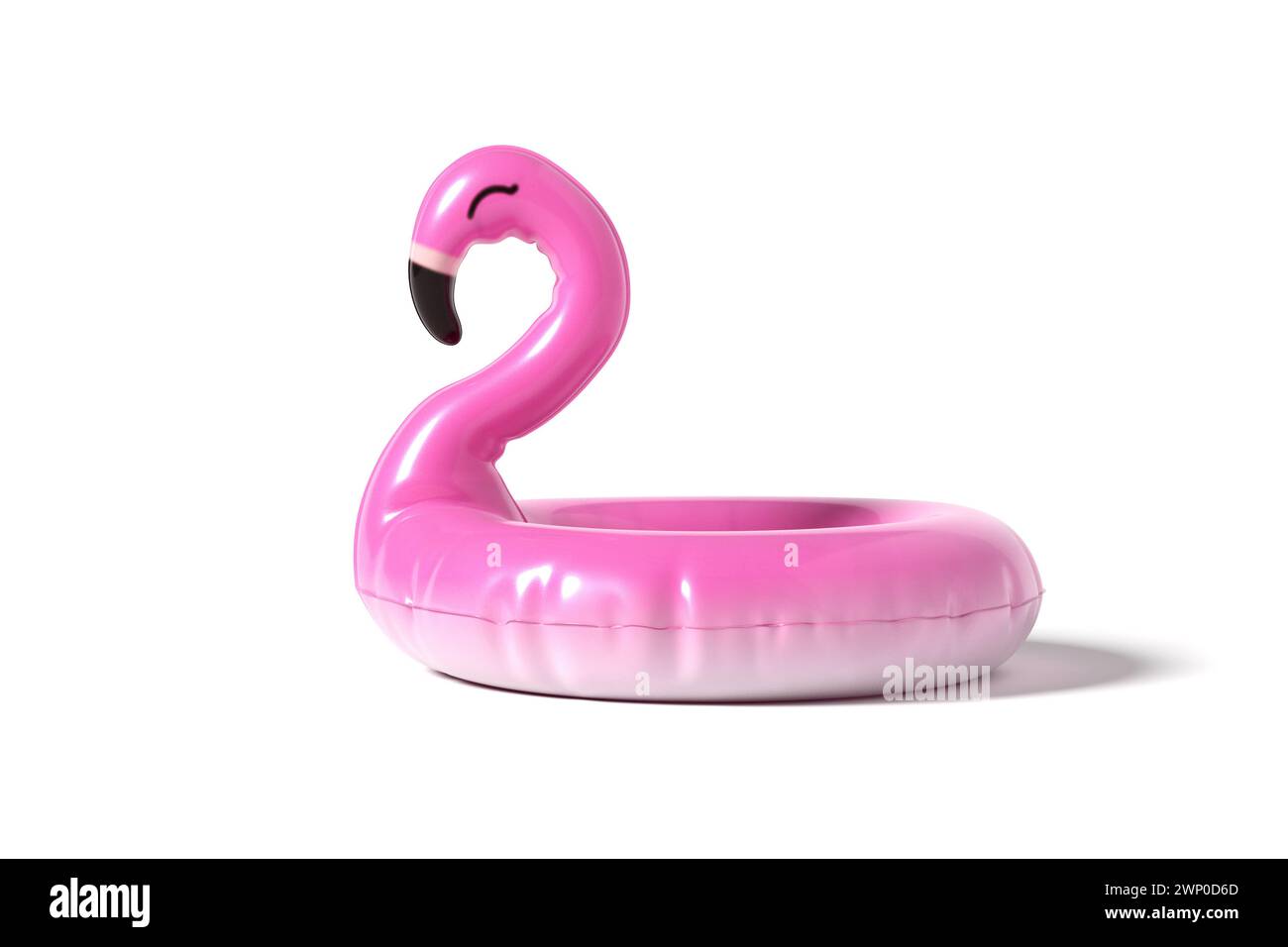 Pink Flamingo Inflatable Ring Isolated On White Background 3d