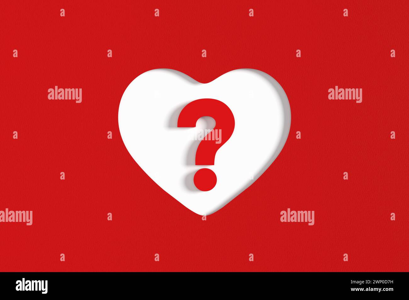 Heart question mark hi-res stock photography and images - Alamy