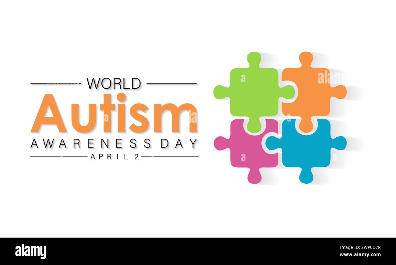 National Autism Awareness Month Observed every year of April, Vector ...