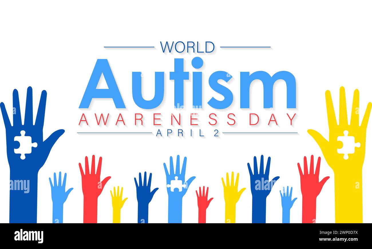 National Autism Awareness Month Observed every year of April, Vector ...