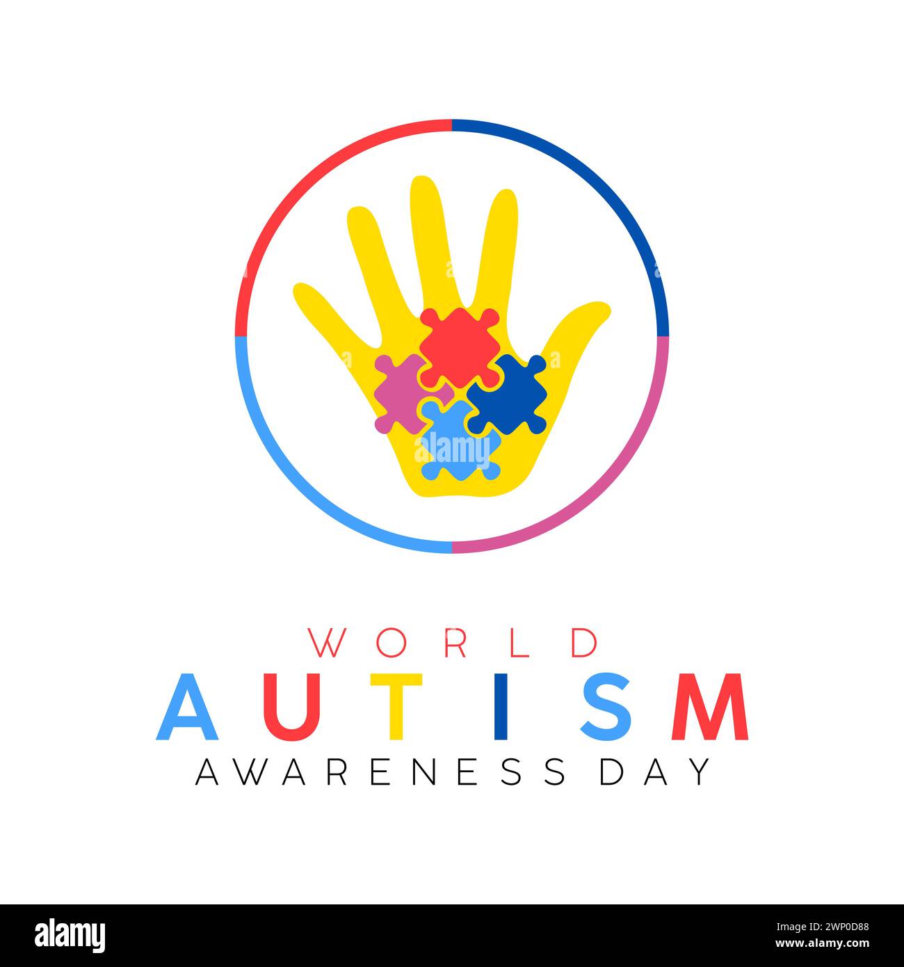 National Autism Awareness Month Observed every year of April, Vector ...