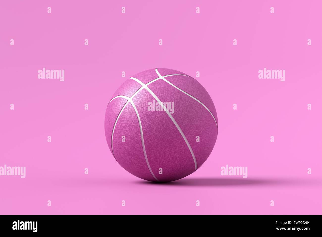 Pink basketball ball on pink background. Basketball game, sports, match ...