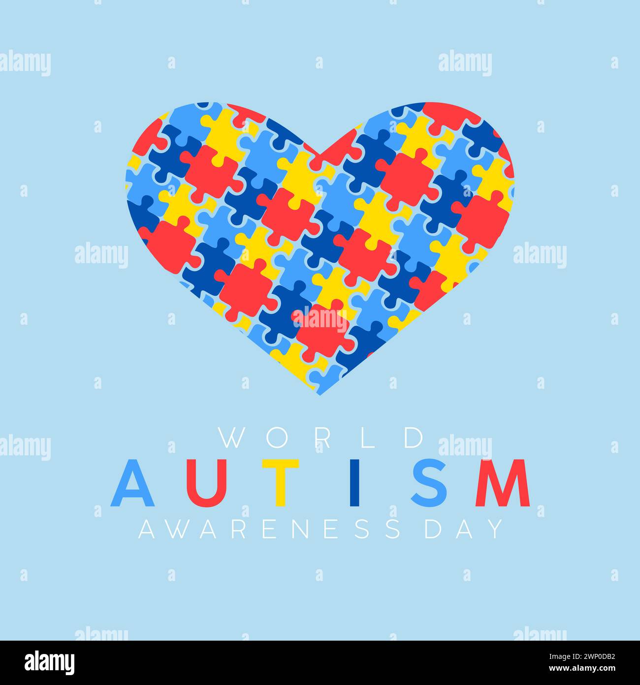 National Autism Awareness Month Observed every year of April, Vector ...