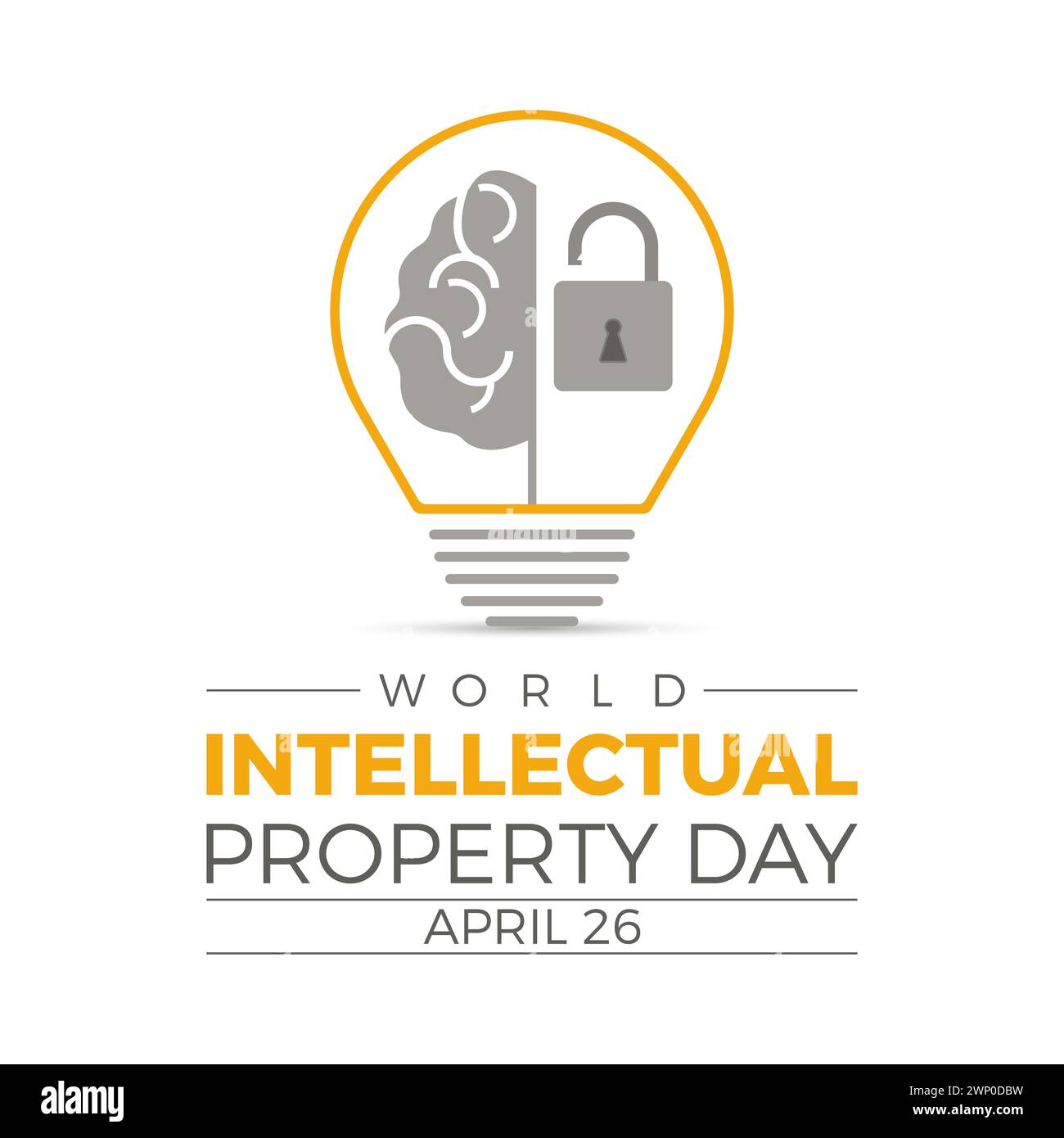 World Intellectual Property Day Observed every year of April 26, Vector ...