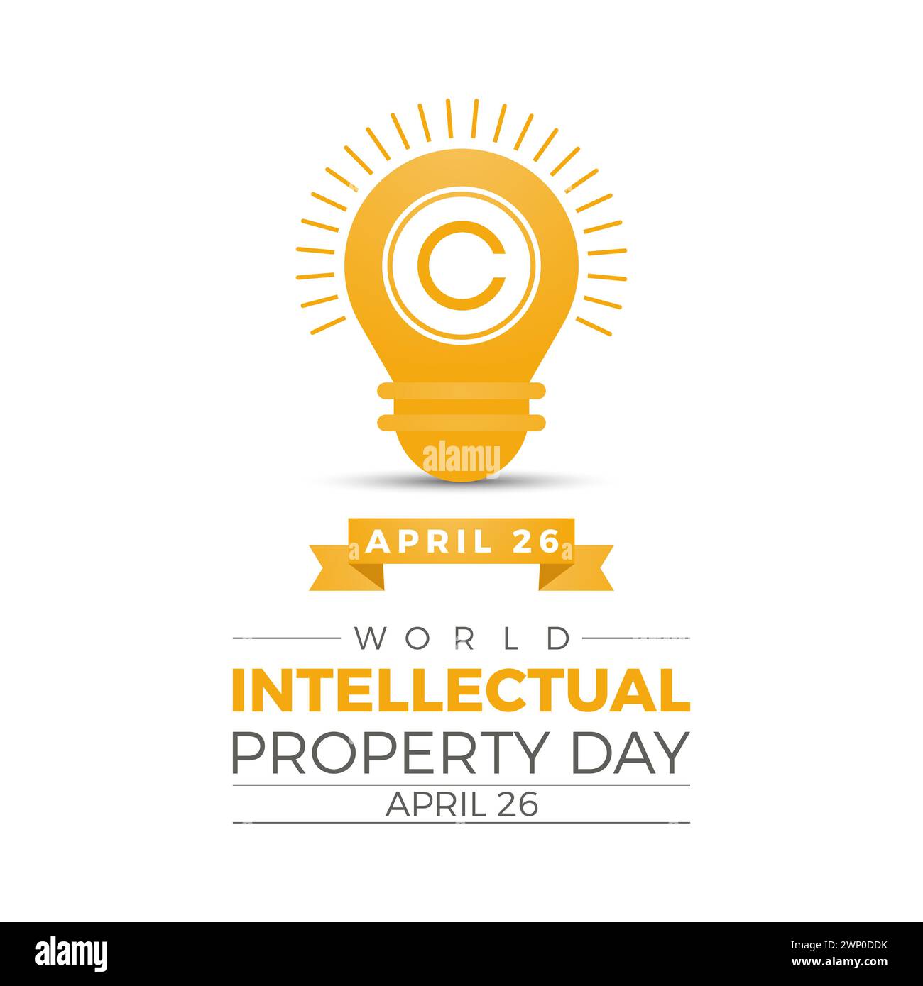 World Intellectual Property Day Observed every year of April 26, Vector ...