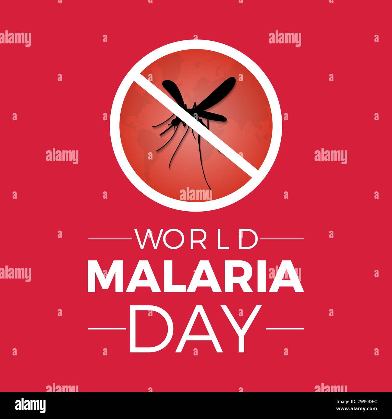 World Malaria Day Observed every year of April 25, Vector banner, flyer ...