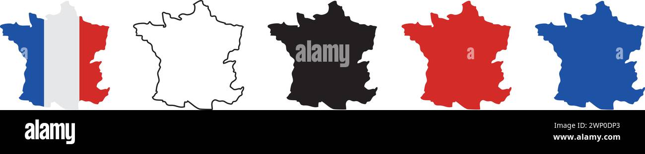 France map flag text Cut Out Stock Images & Pictures - Alamy