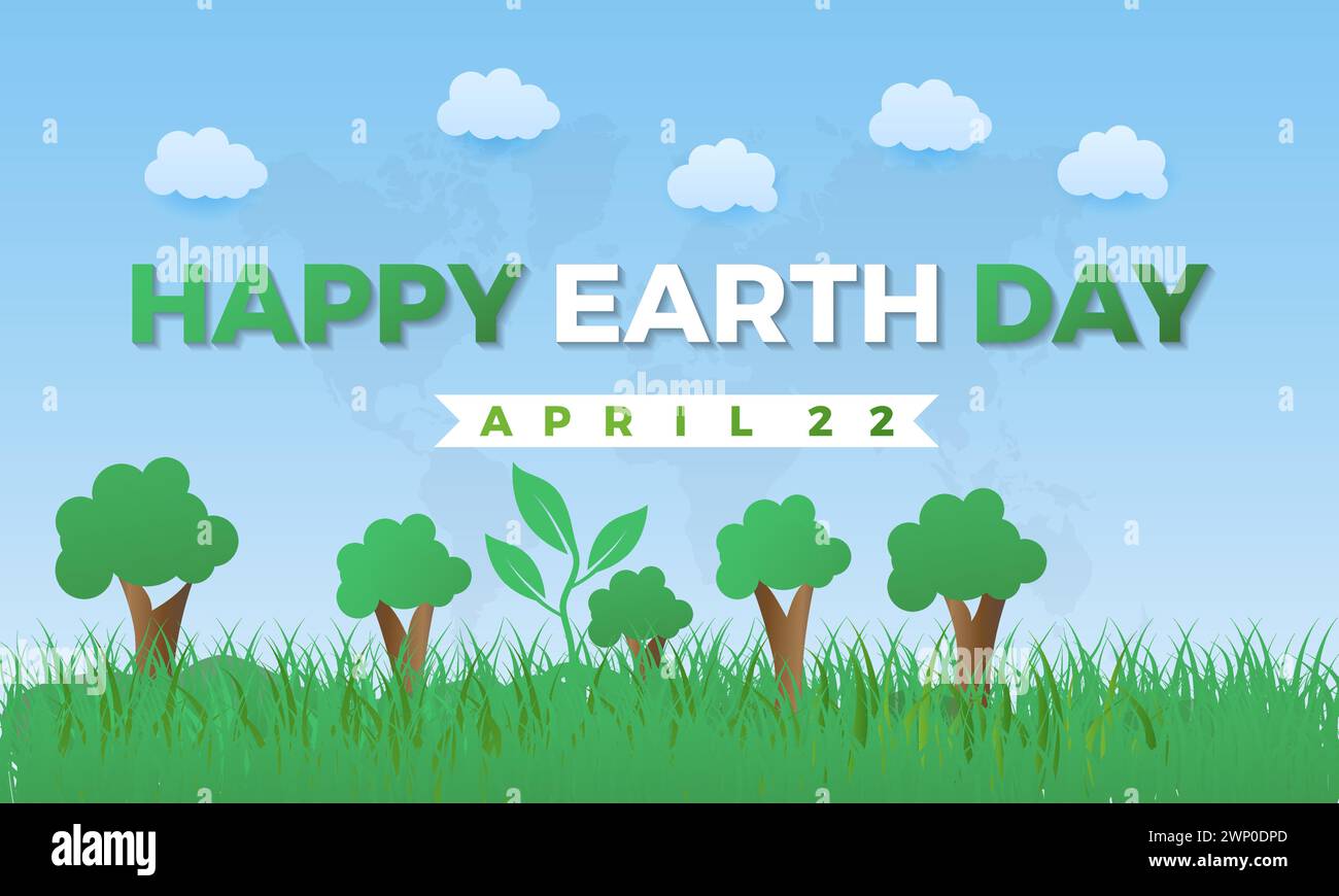 Earth Day Celebrated every year of April 22, Vector banner, flyer ...