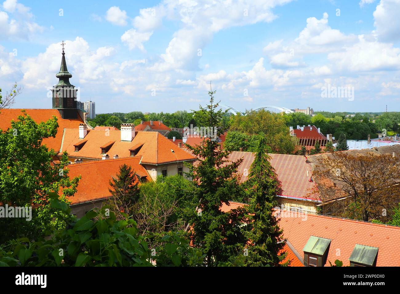 Petrovaradin, Novi Sad, Serbia, April 30, 2022. Streets, old houses ...