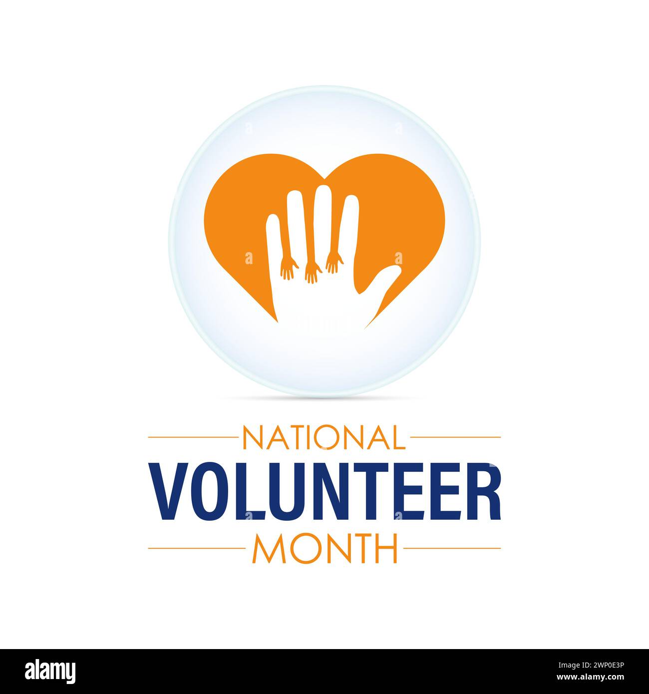 National Volunteer Month celebrated every year of April, Vector banner ...