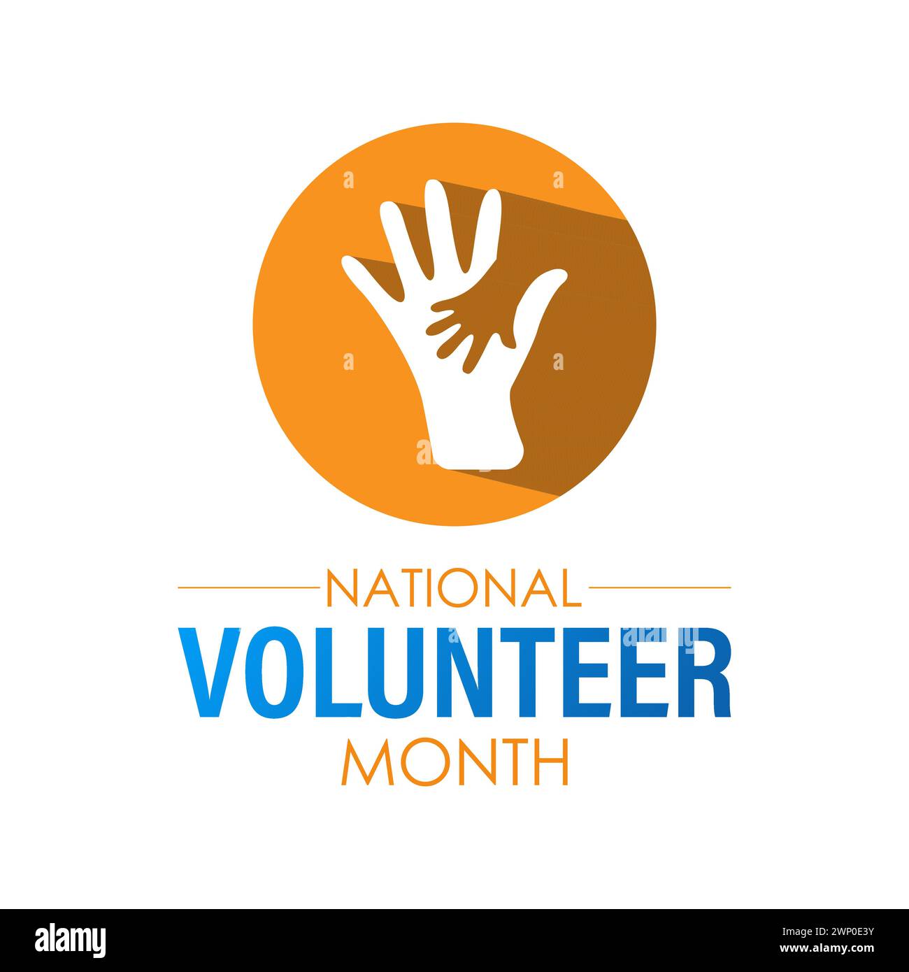 National Volunteer Month celebrated every year of April, Vector banner ...