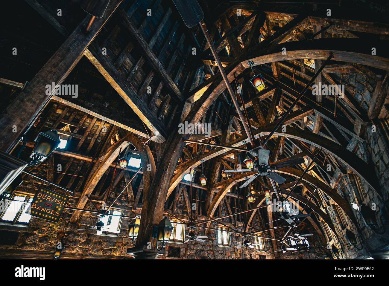 Inside the Owlery in Hogsmeade Village at the Wizarding World of Harry ...