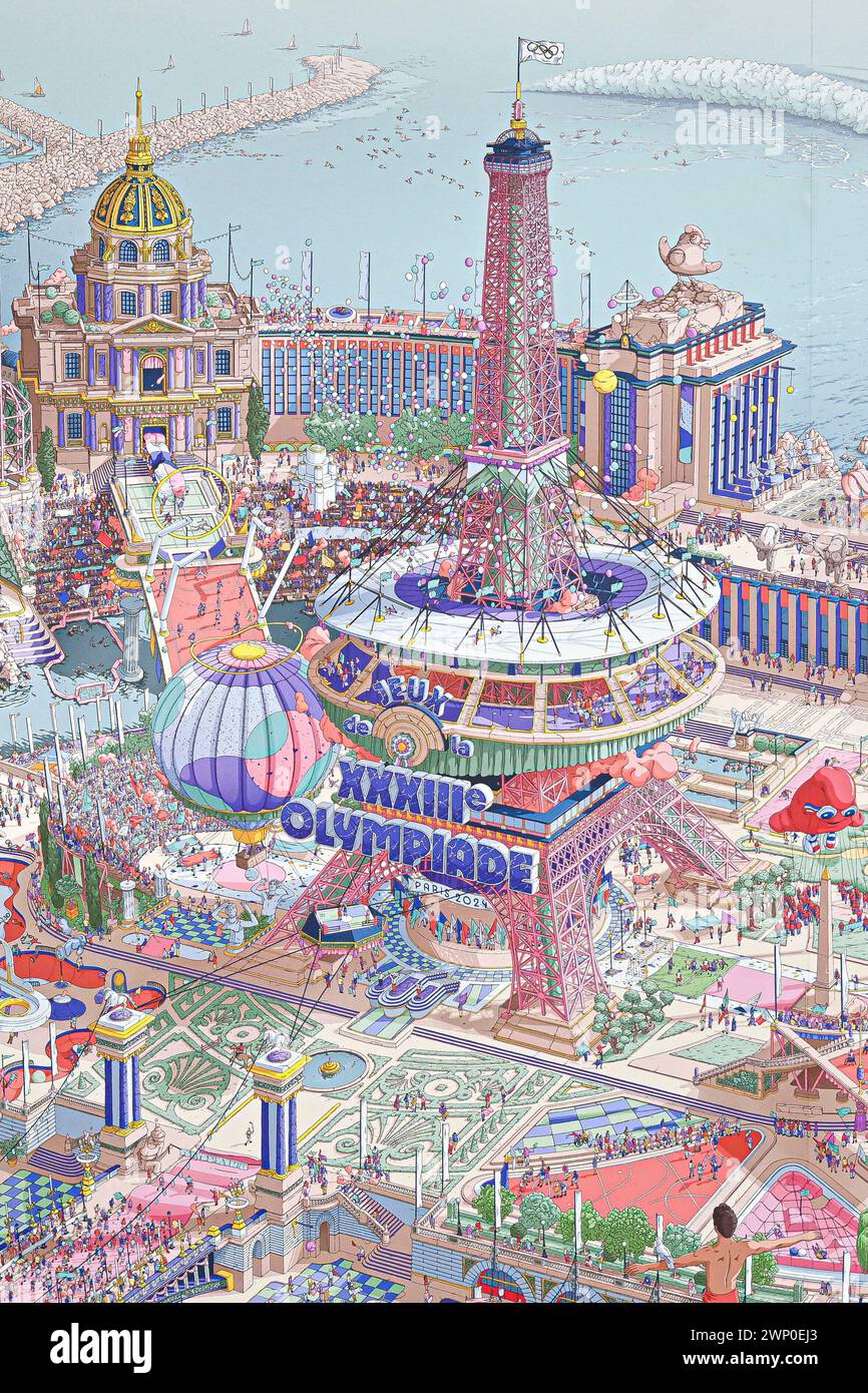 Paris, France. 04th Mar, 2024. Atmosphere illustration at the unveiling ...