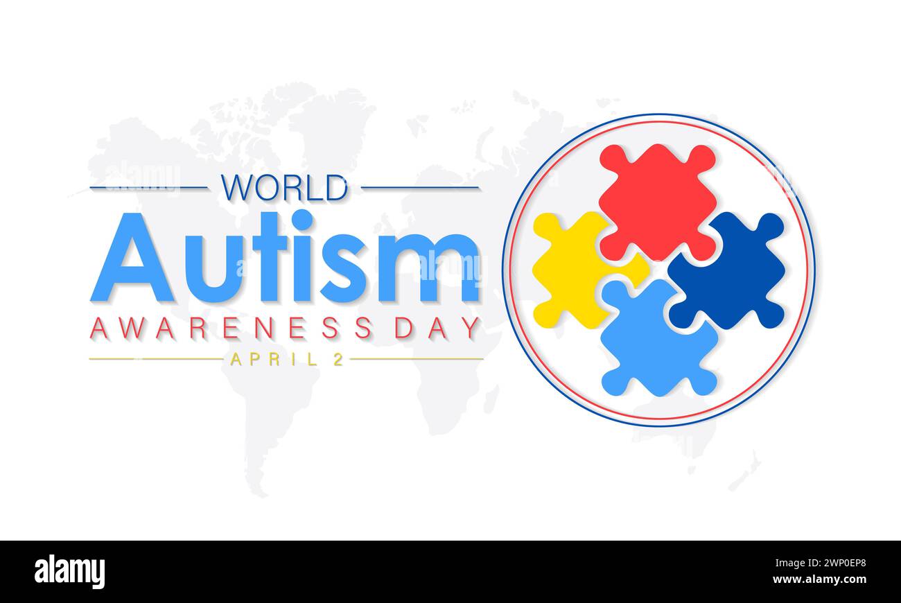 National Autism Awareness Month Observed every year of April, Vector ...