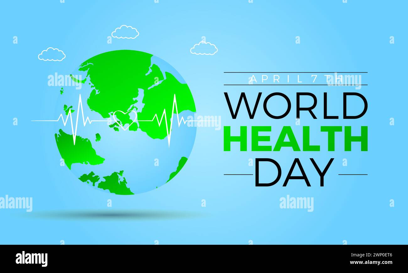 World Health Day Observed every year of April 7, Vector banner, flyer ...