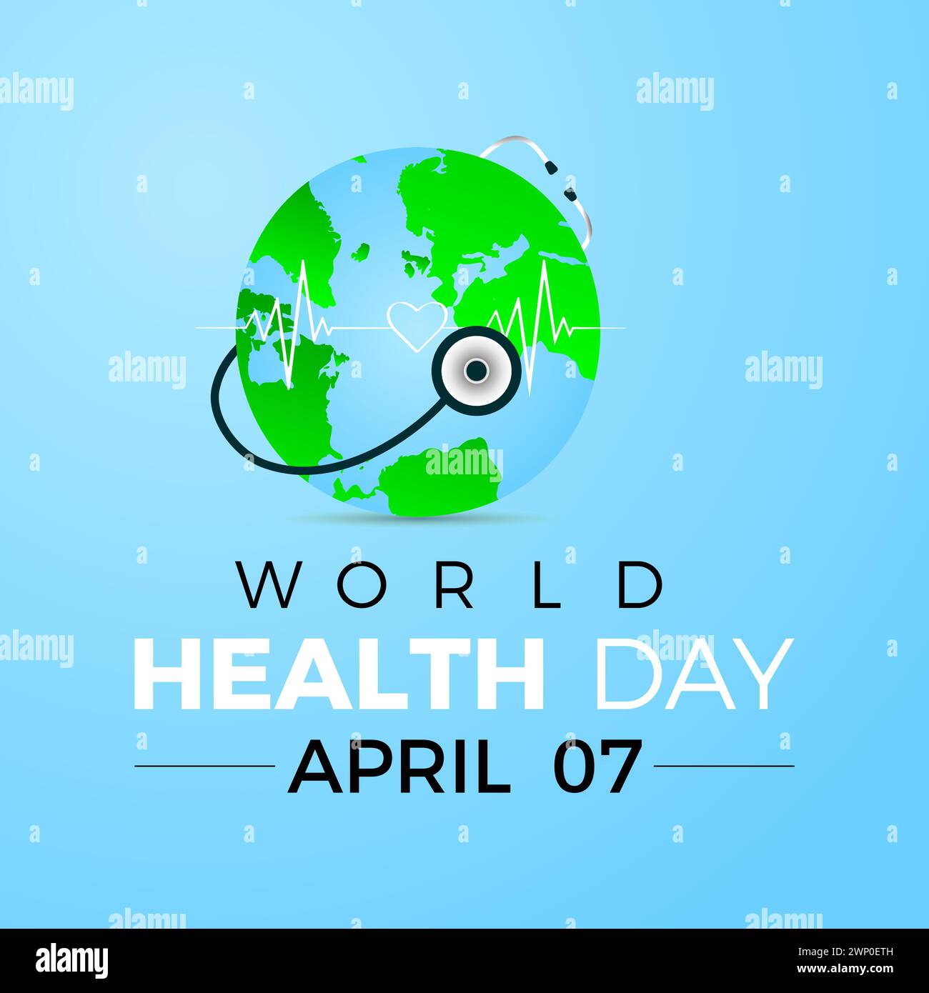 World Health Day Observed every year of April 7, Vector banner, flyer ...