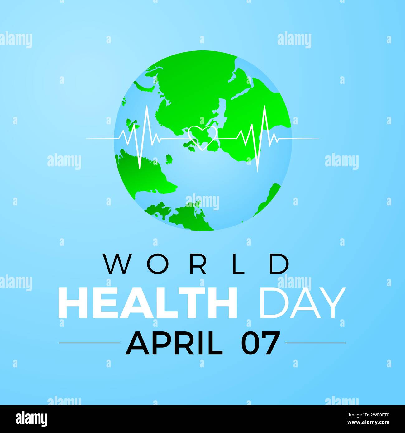 World Health Day Observed every year of April 7, Vector banner, flyer ...