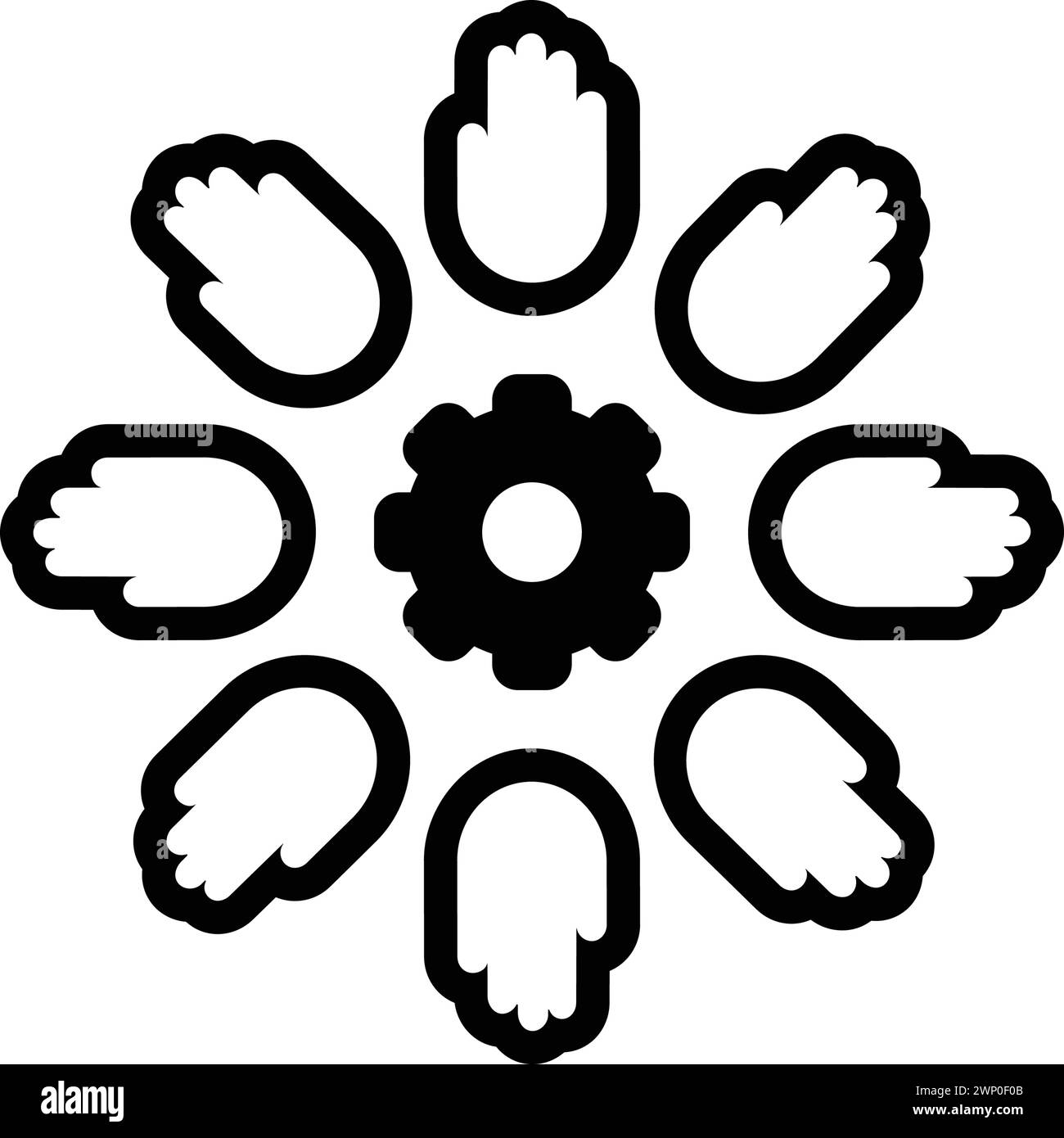 Teamwork unity Stock Vector Images - Alamy