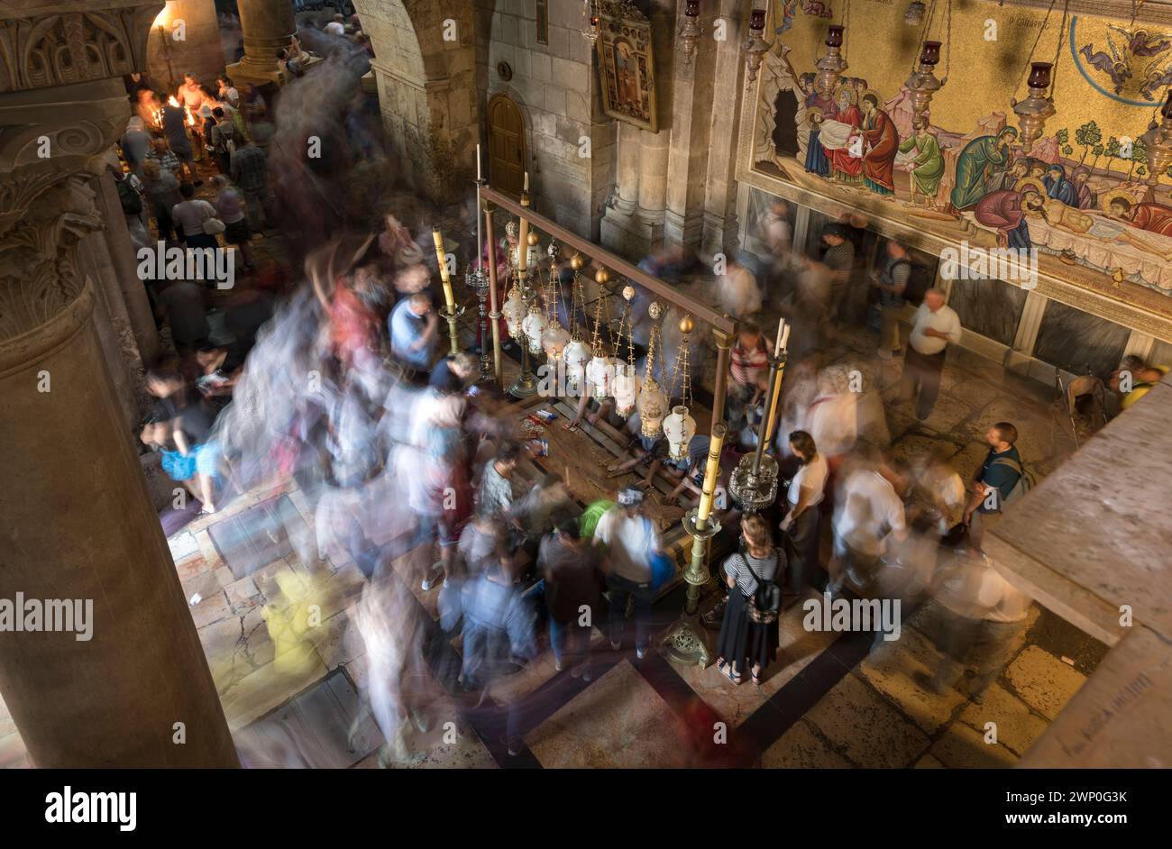 Stone of Anointing, Church of the Holy Sepulchre, Jerusalem, Israel ...