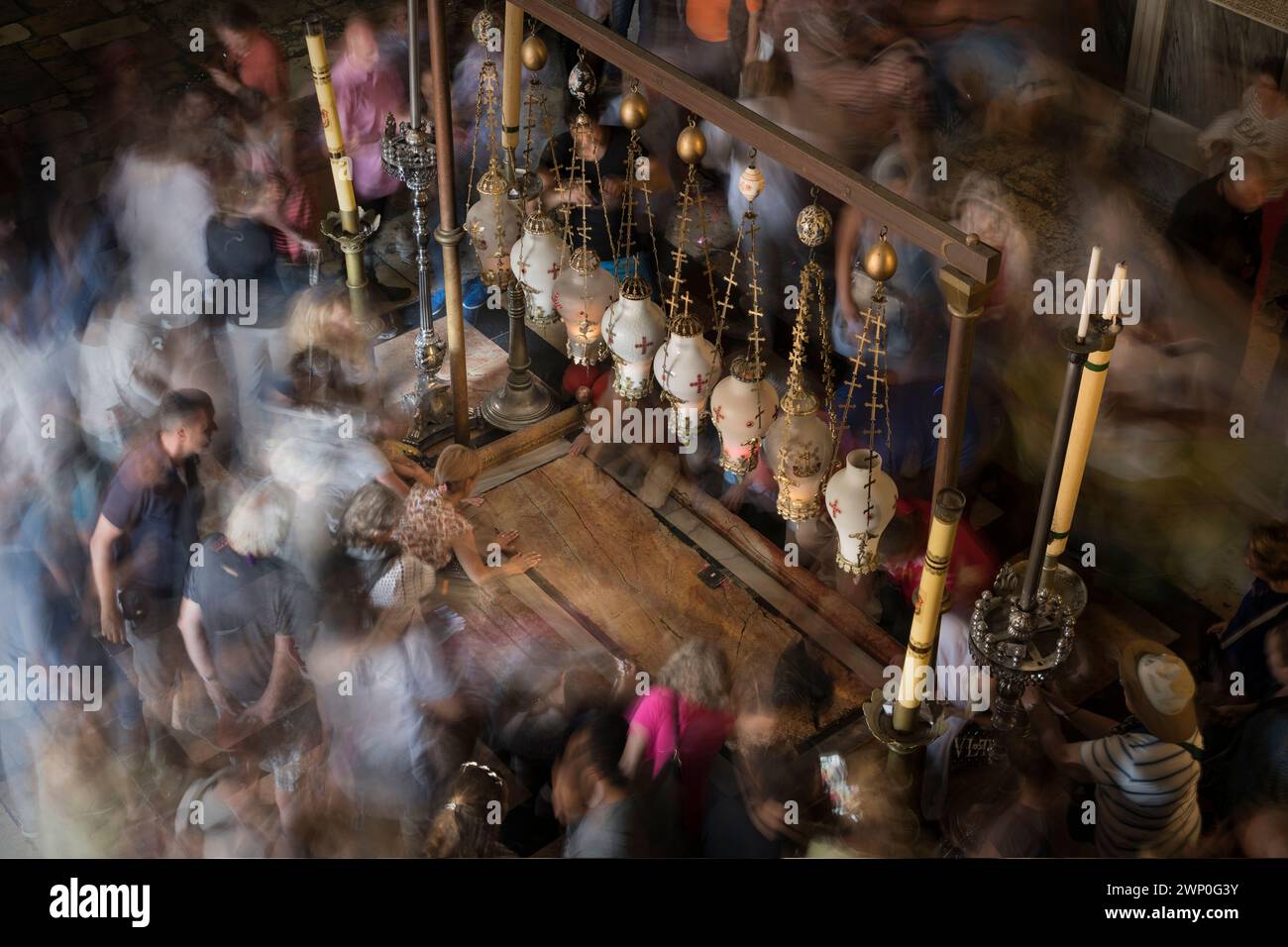 Stone of Anointing, Church of the Holy Sepulchre, Jerusalem, Israel ...