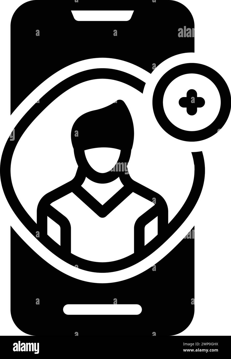 Friend request icon Black and White Stock Photos & Images - Alamy