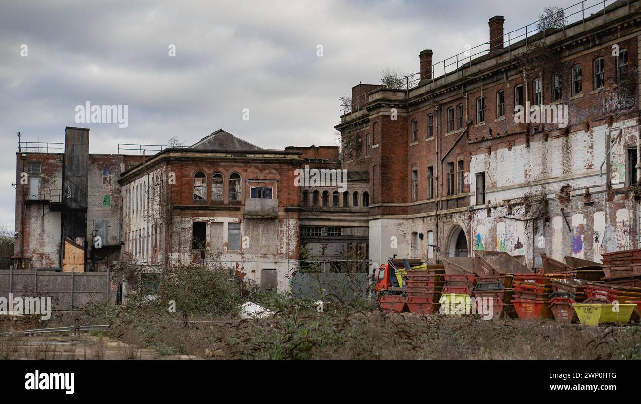 view of the old Abandoned British industrial factory buildings Stock ...