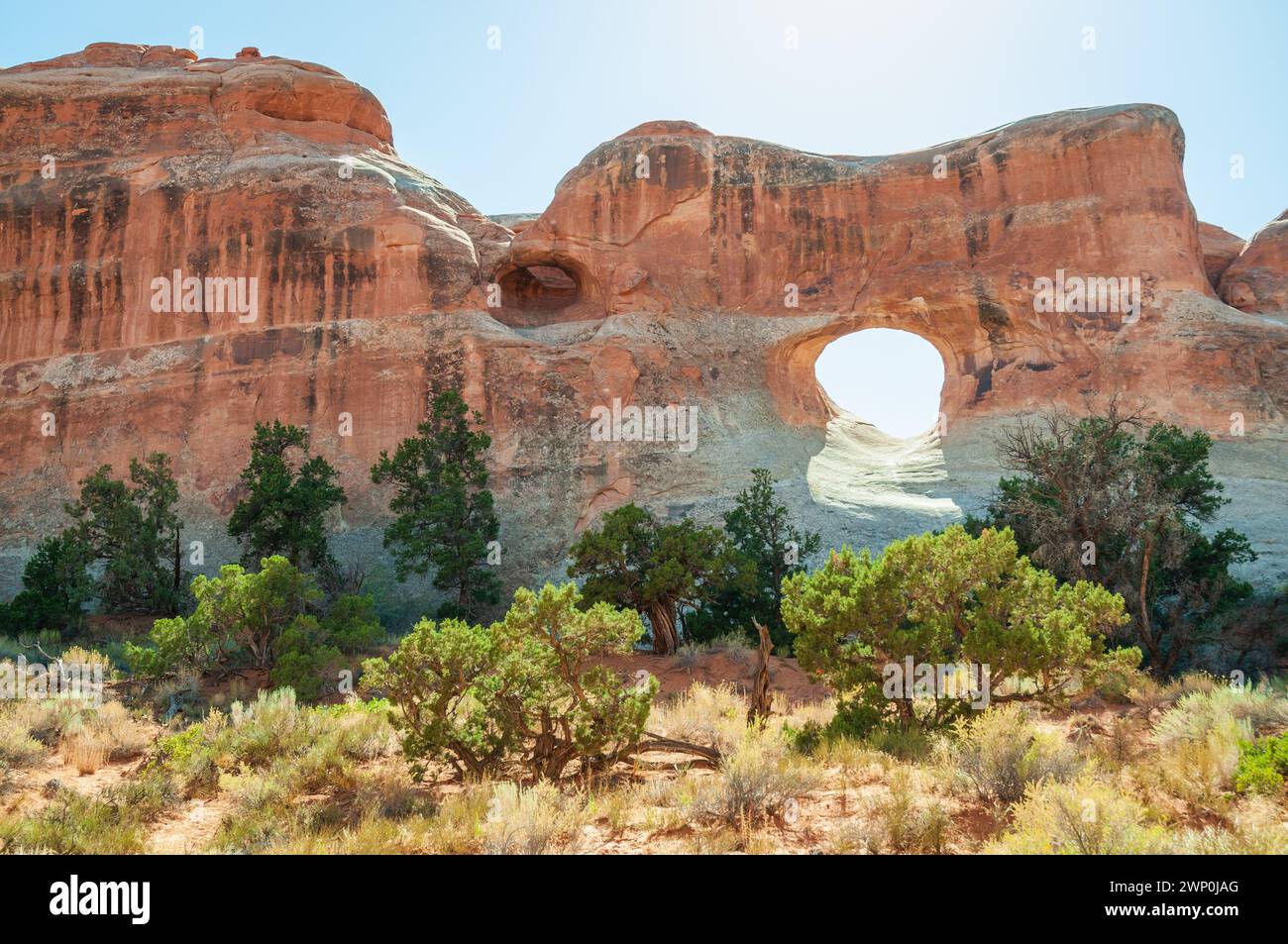 Light Through Tunnel Arch at Arches National Park, in eastern Utah, USA ...