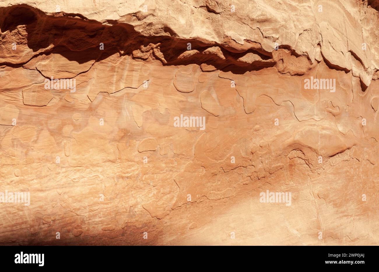 Texture of a Cliff Face at Arches National Park, in eastern Utah, USA ...