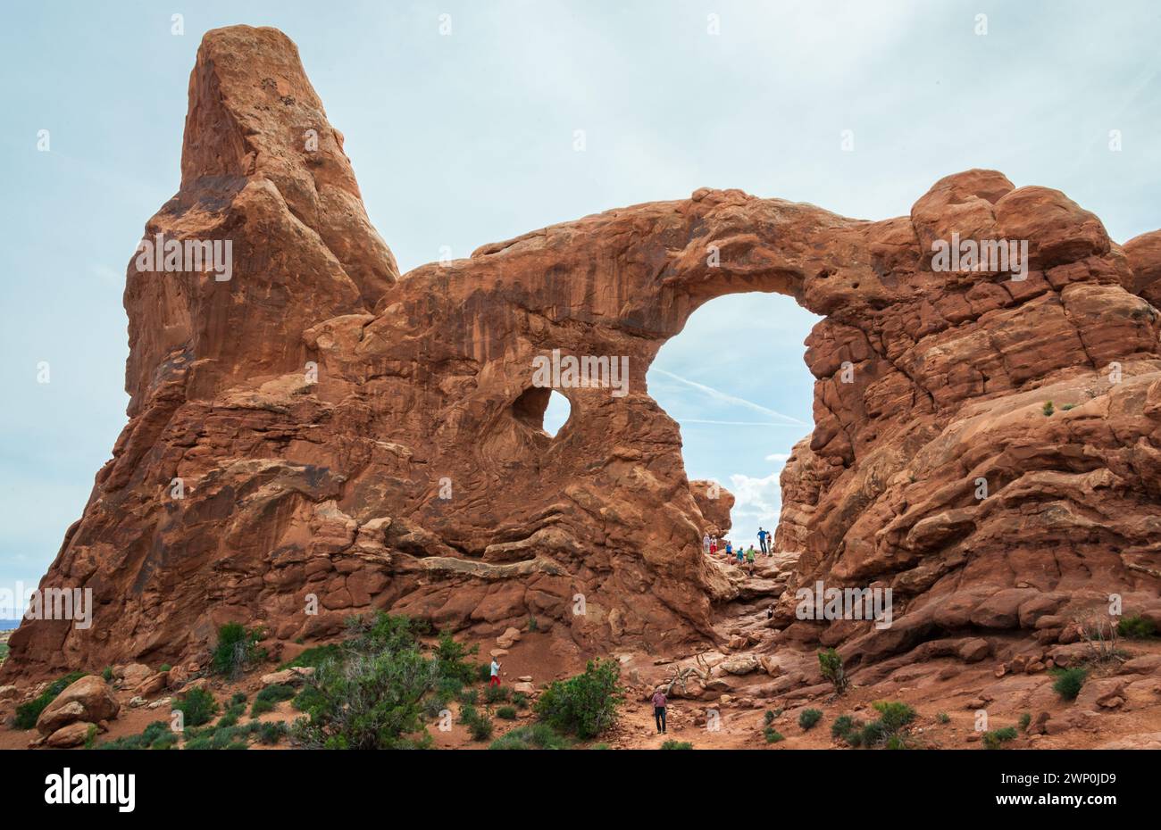 Turret Arch at Arches National Park, in eastern Utah, USA Stock Photo ...