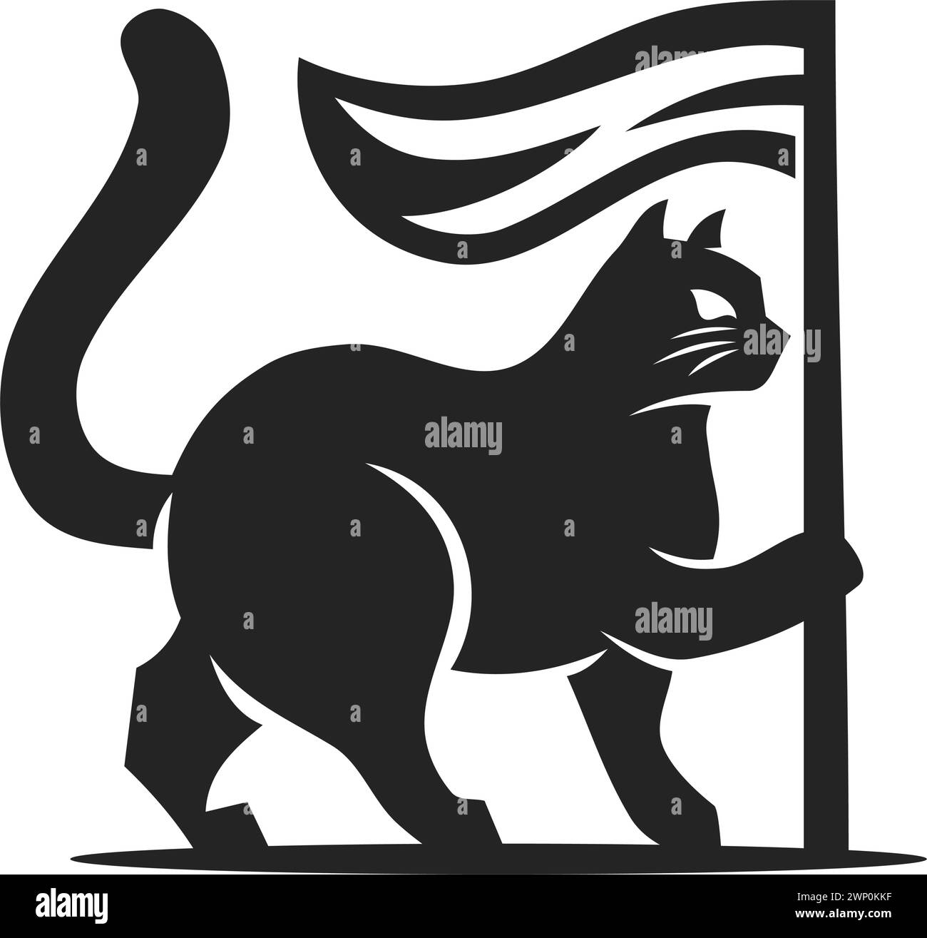 Cat Logo template Isolated. Brand Identity. Icon Abstract Vector ...