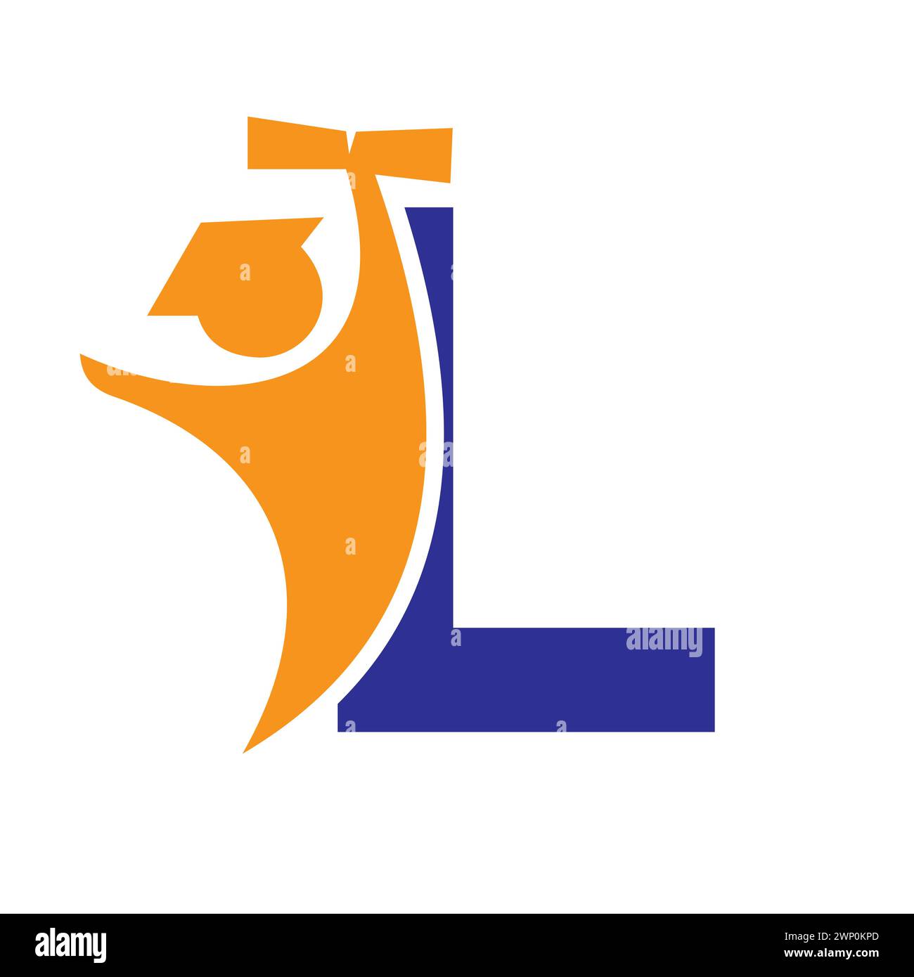 Letter L Education Logo Design. Graduation Symbol With Human Holding ...