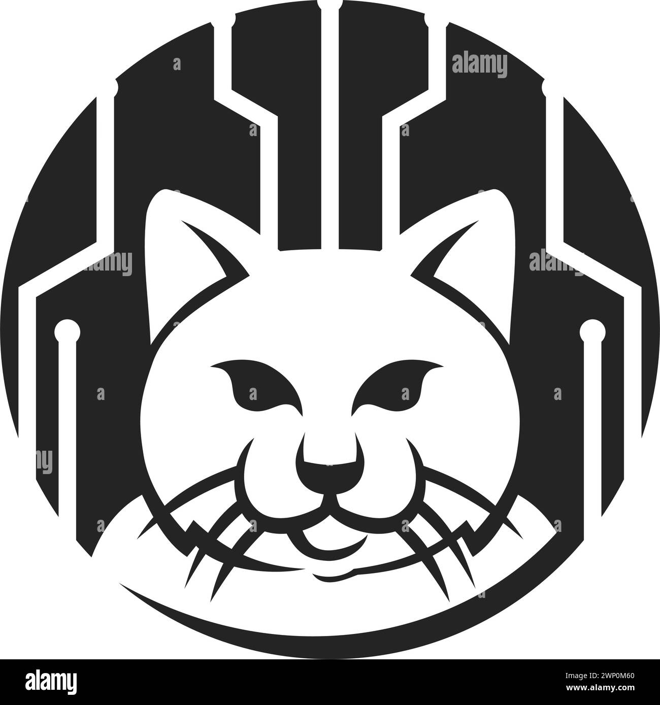 Cat Logo template Isolated. Brand Identity. Icon Abstract Vector ...