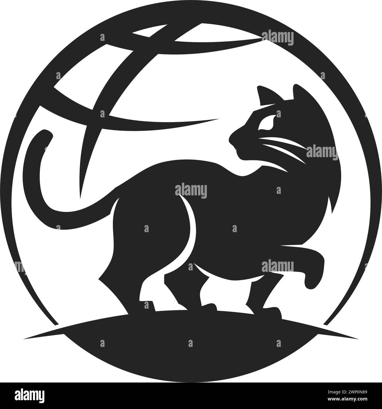 Cat Logo template Isolated. Brand Identity. Icon Abstract Vector ...