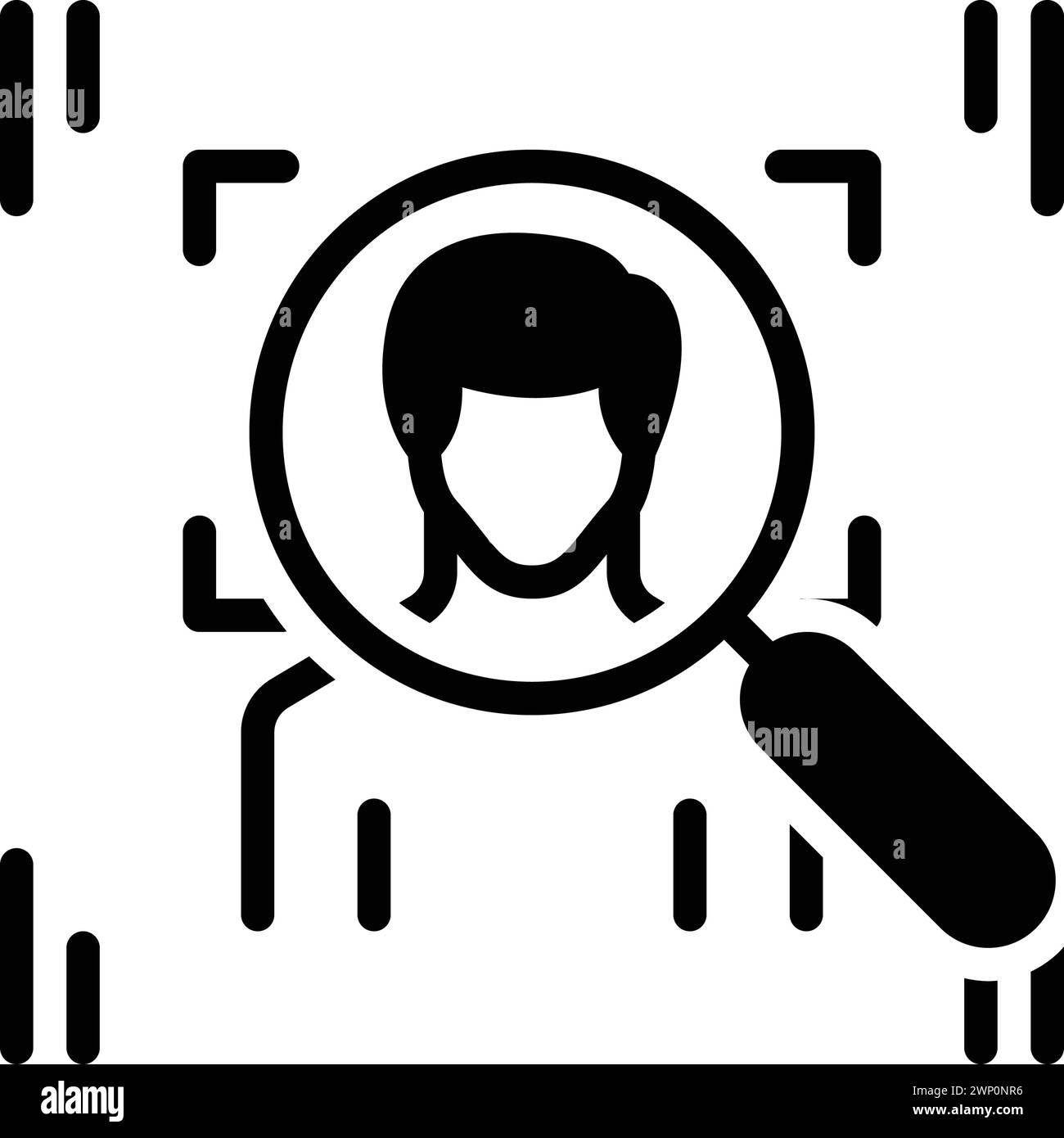 Biometric authentication identification Black and White Stock Photos ...