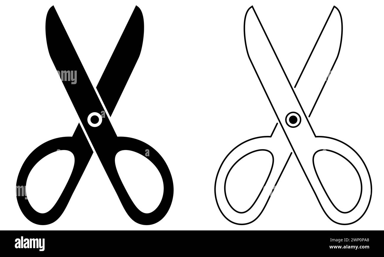 Set of scissors Black and White Stock Photos & Images - Alamy