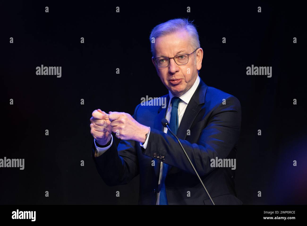 Michael Gove speaking at the Scottish Conservative Party Conference ...