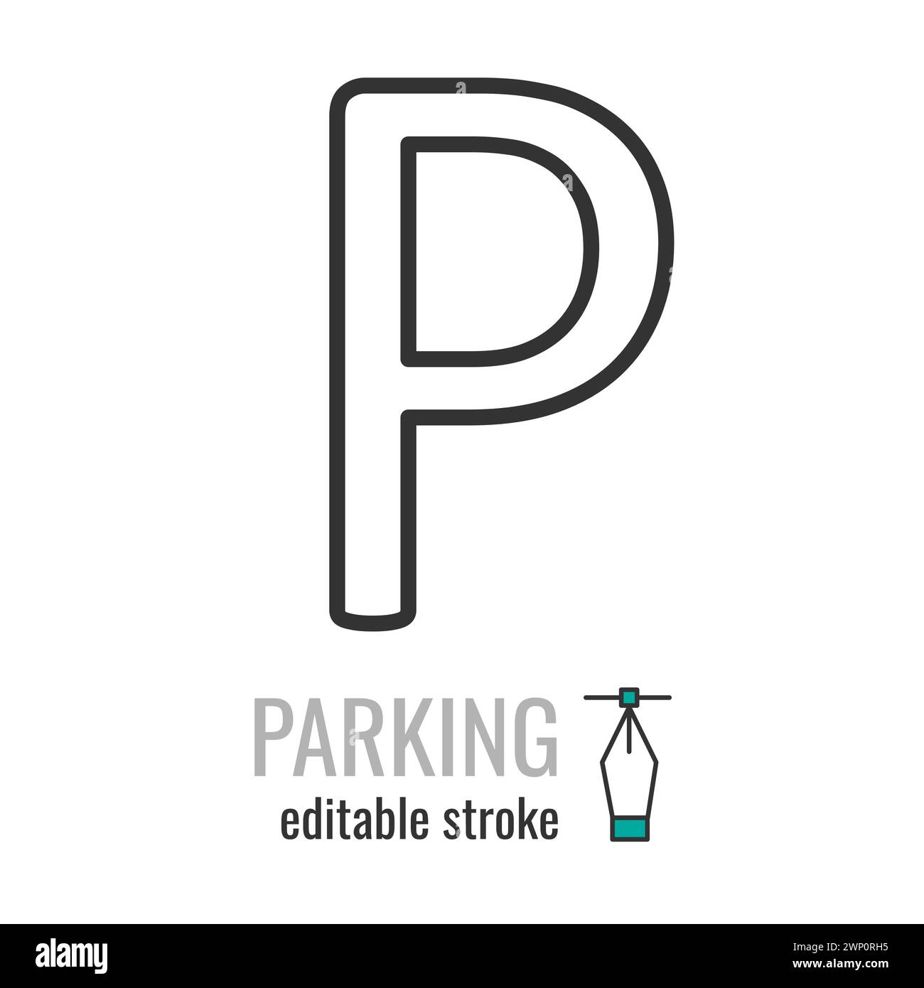 Parking line icon.Car parking symbol. Parking Place pictogram.P sign ...