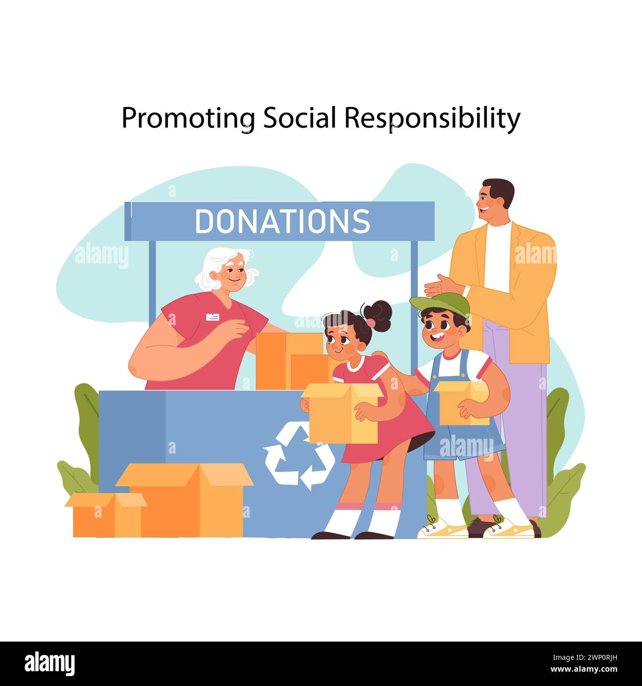 Helping others community Stock Vector Images - Alamy