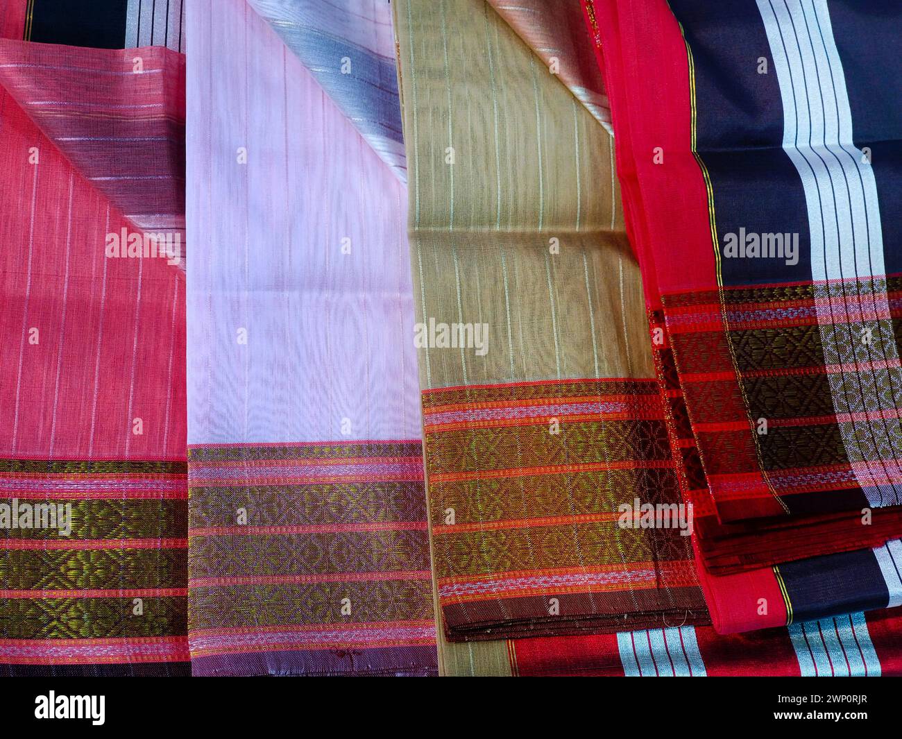 Hand Weaving Silk & Handloom Sarees, saree with golden details, woman ...