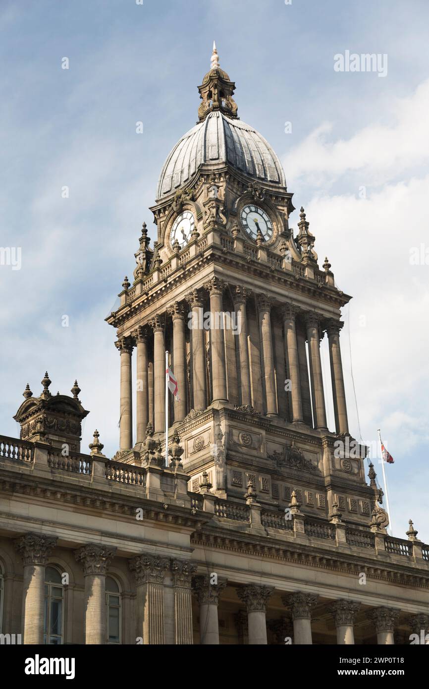 UK, Leeds, Town Hall clock tower Stock Photo - Alamy