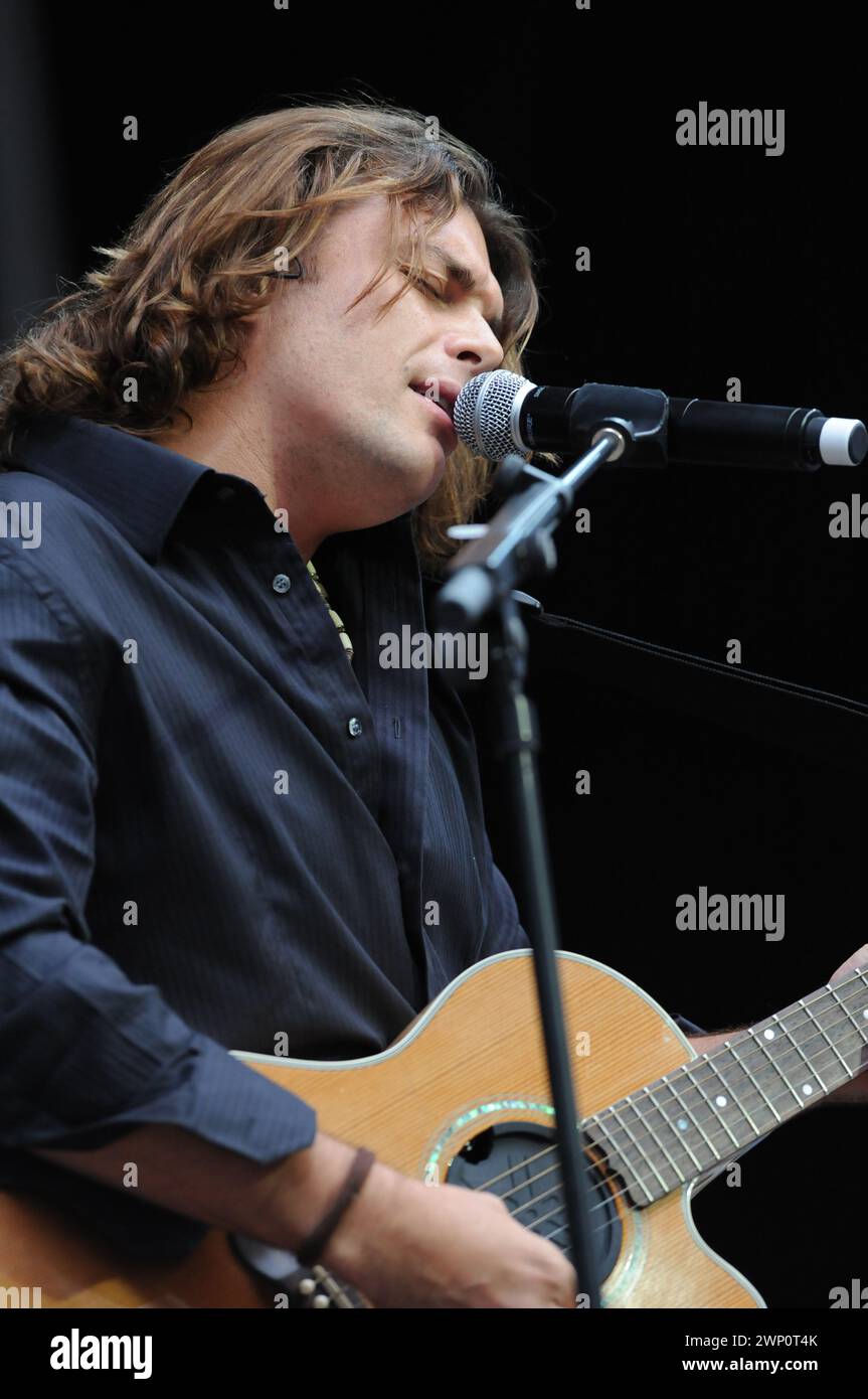 Milan Italy 07/06/2008 : Gianluca Grignani, Italian singer ,during the ...