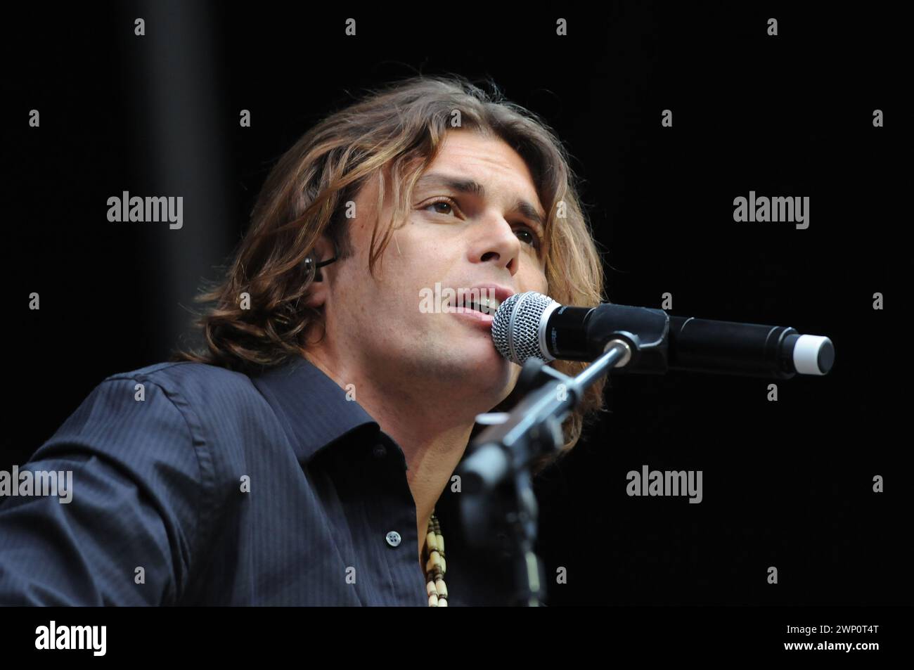 Milan Italy 07/06/2008 : Gianluca Grignani, Italian singer ,during the ...