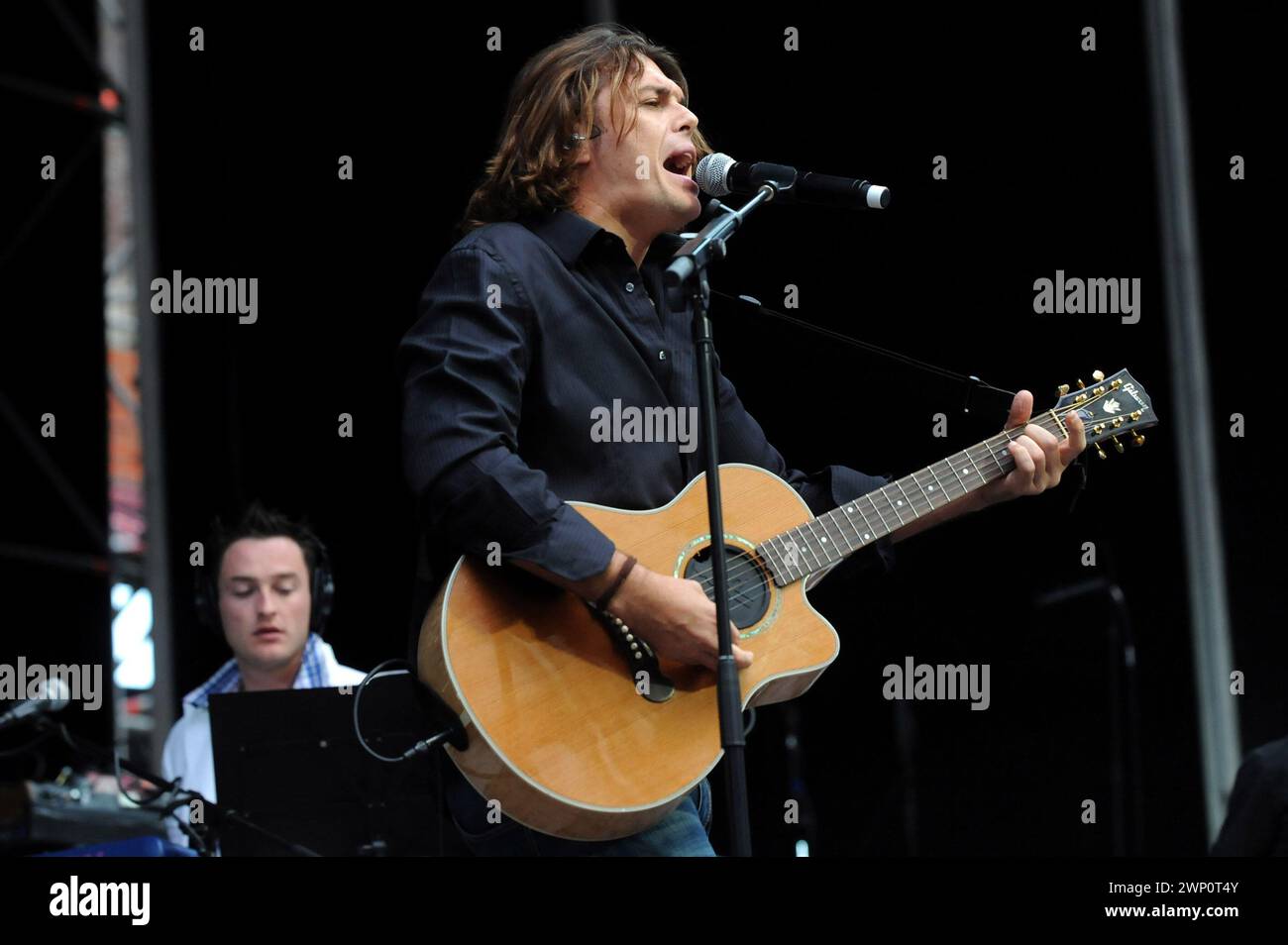 Milan Italy 07/06/2008 : Gianluca Grignani, Italian singer ,during the ...