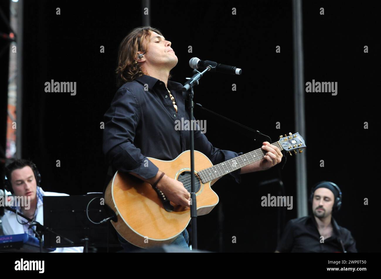 Milan Italy 07/06/2008 : Gianluca Grignani, Italian singer ,during the ...